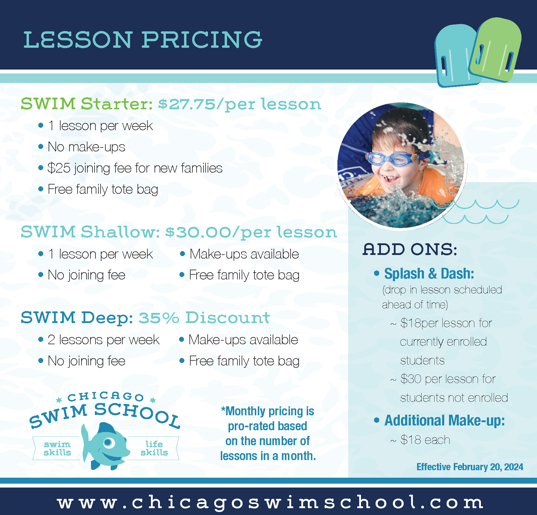 Pricing | Chicago Swim School